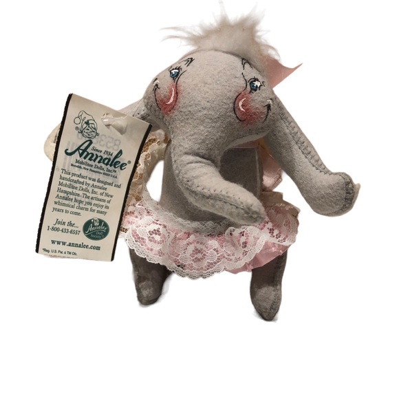 Annalee | Toys | Annalee Circus Elephant Doll Pink Lace Tutu Balarina ...